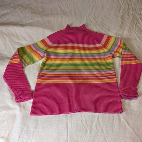 Studio Works | Sweaters | Large Cotton Studio Works Colorful Rainbow ...